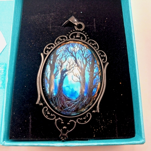ASHER- KEMP | Jewelry | Gothic Cameo Choker Dark Forest Scene Necklace ...
